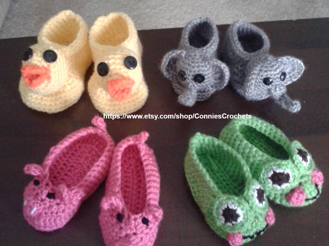 Bunny Baby Shoes, Baby Booties, Animal Shoes, Newborn to 12 Months ...