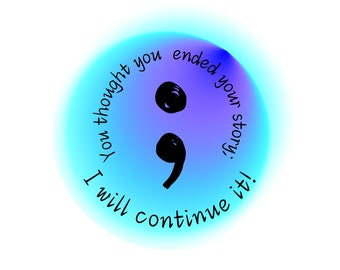 Suicide Awareness Semi Colon Teal Purple Ribbon High RES PNG - Etsy