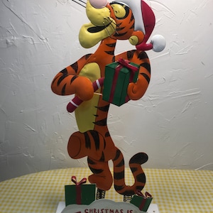 Rarer Vintage 1980's 1990's Disney Tigger 20" Tall Christmas Is ...
