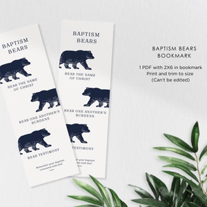Baptism Bears Printable, LDS Baptism, Baptism Covenants, Great to Be ...