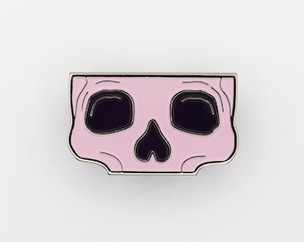 Death's Head Hawkmoth Skull Moth Skull Butterfly Hard Enamel Pin Horror ...