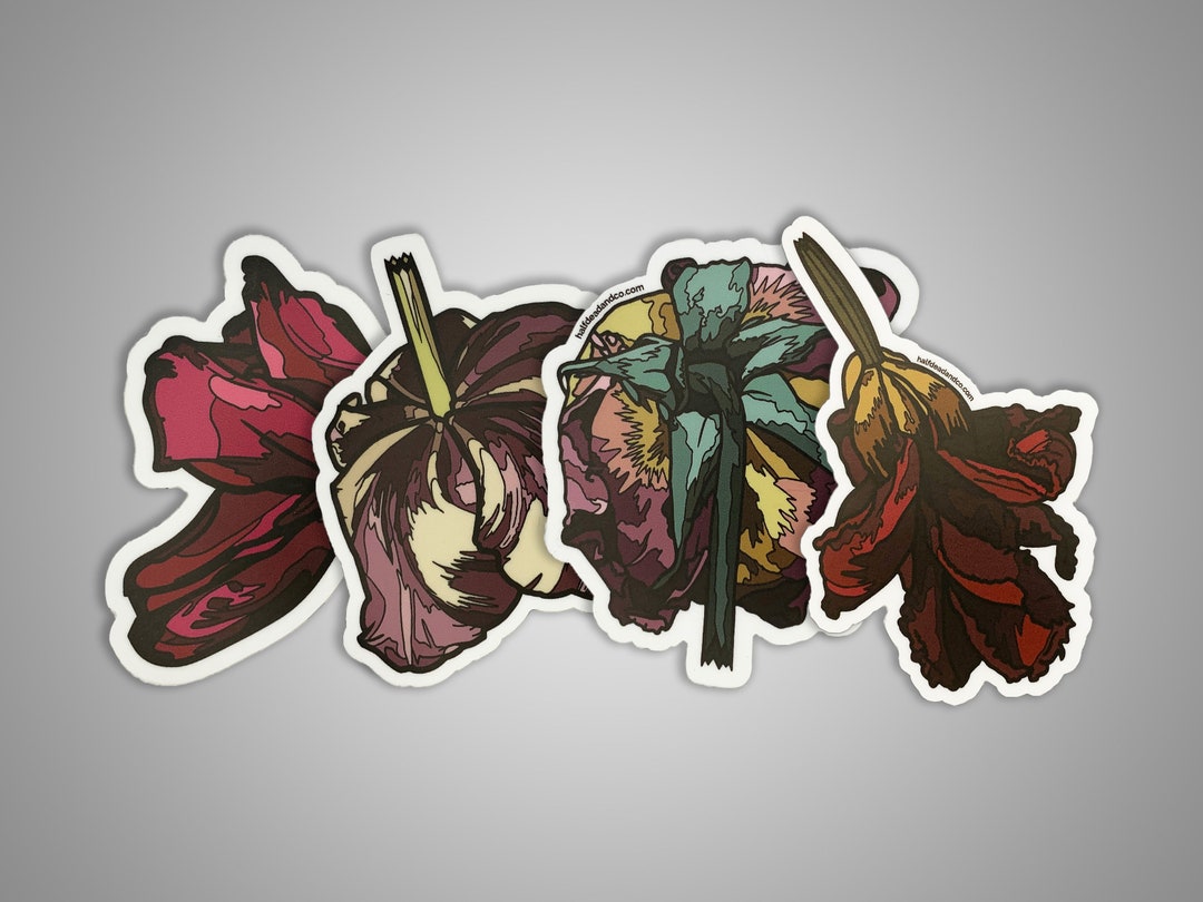 Fading Flowers Vinyl Sticker Pack - Etsy
