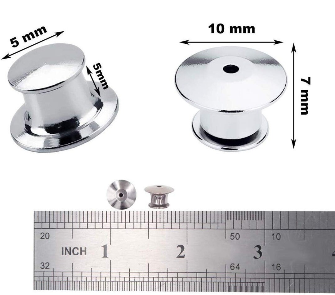 Pack of 2 Locking Enamel Pin Backs - SHIPS FREE With Pin! | Nickel ...