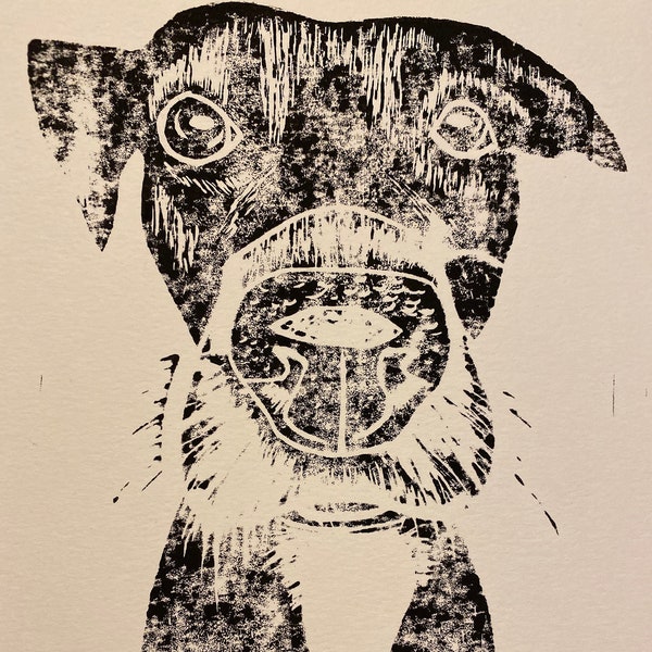 Linocut Portrait - Etsy