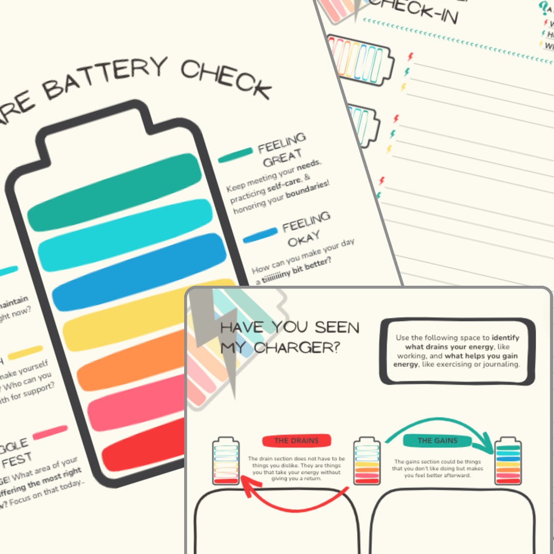 Self-care Battery Check Emotional Well-being Check in Intervention ...