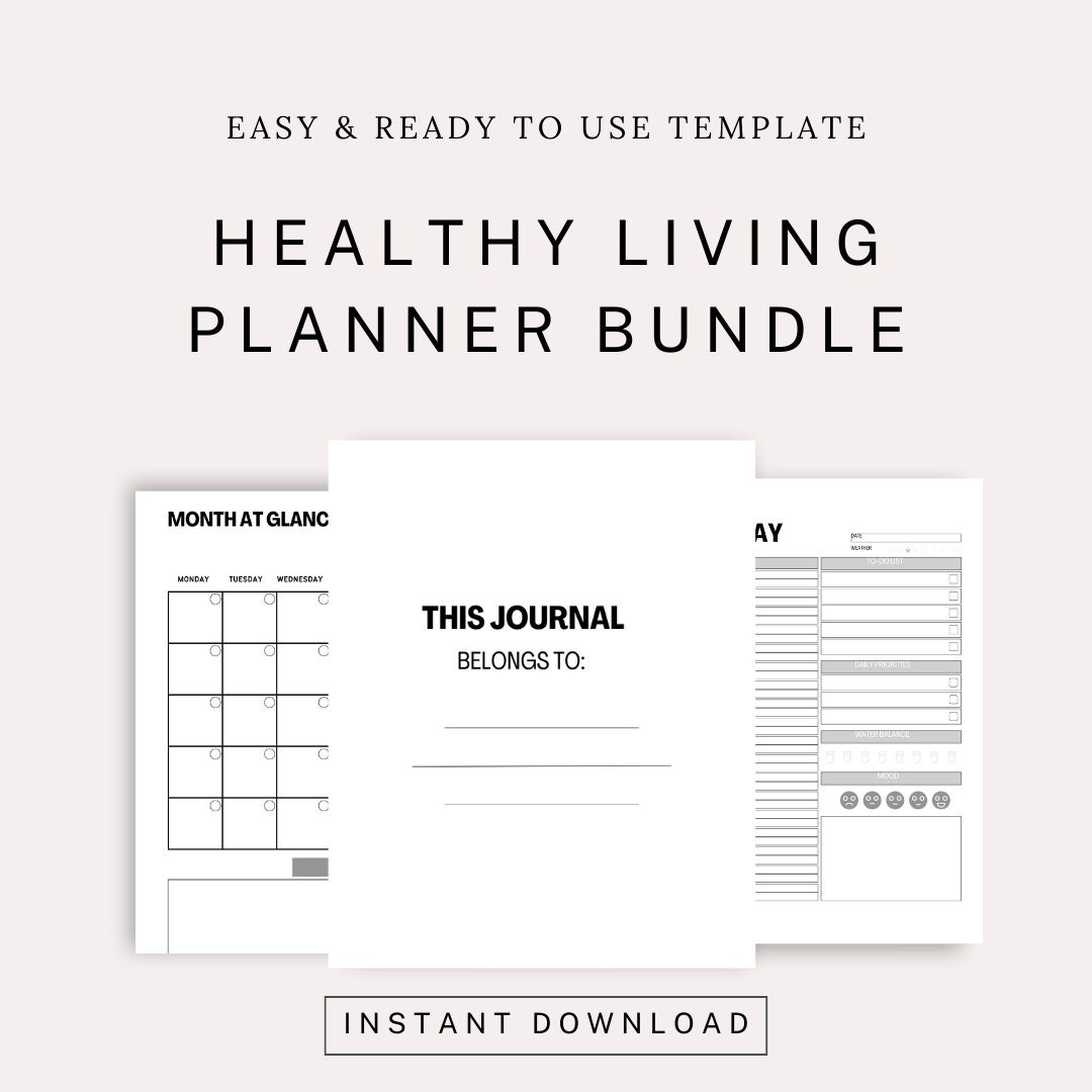 Health Printable Planner Health Living Planner Planner Template Health ...