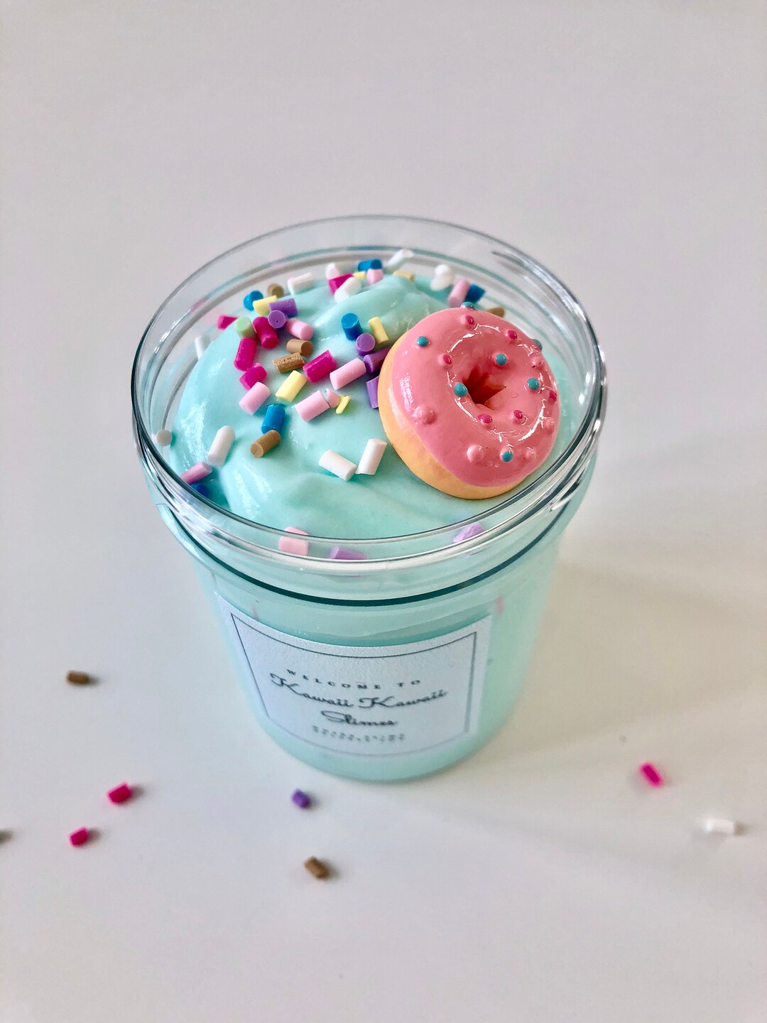 4oz Pink Donuts Butter Slime With Sweet Treat Package - Your Choice of ...