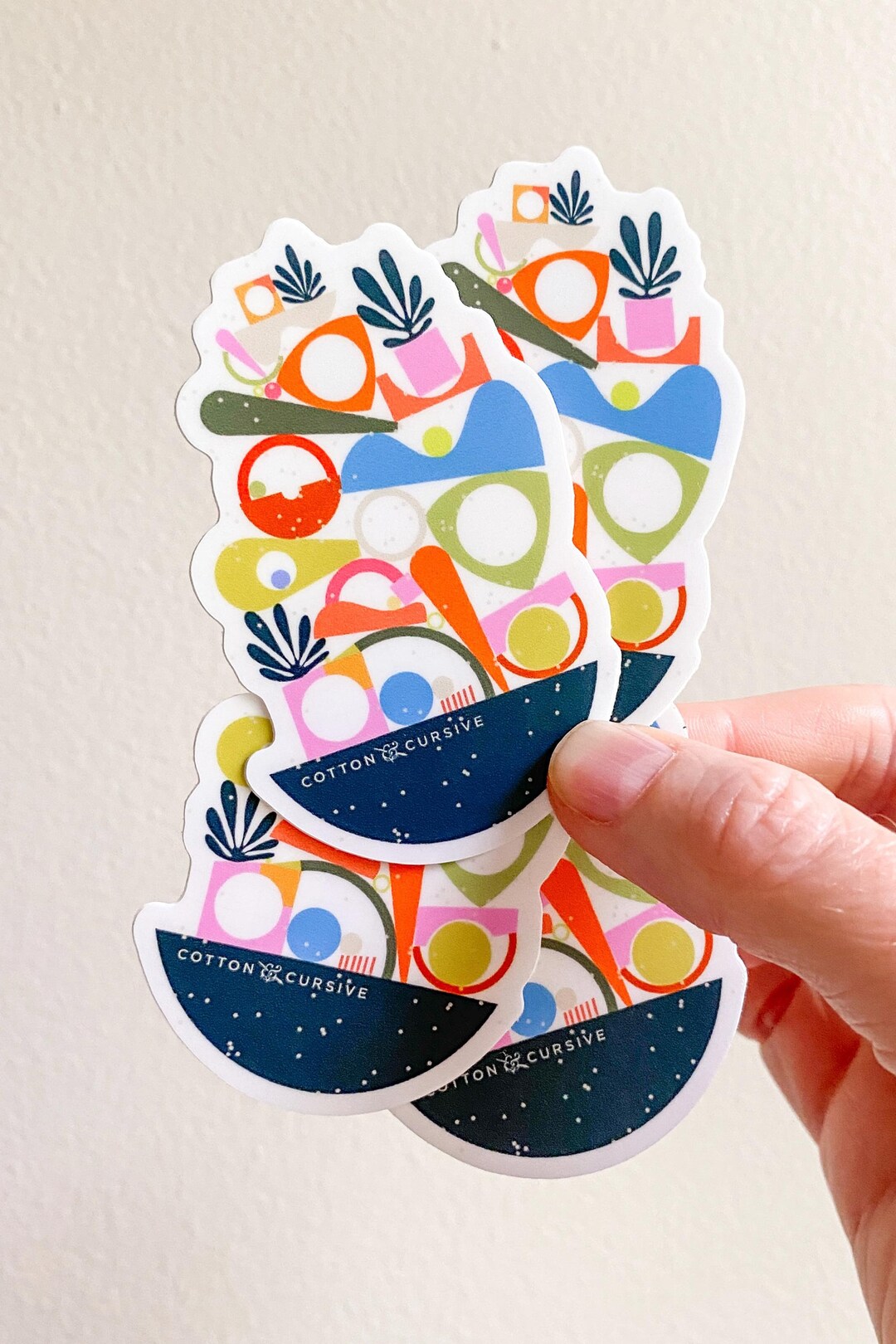 Stack Sticker #1 // Abstract Art Sticker / Colorful Sticker / Collage ...