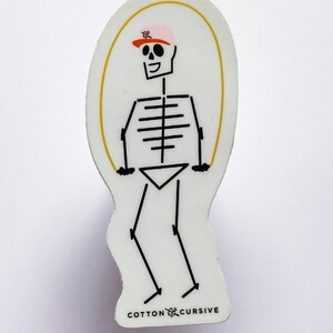Skeleton Jump Rope Sticker - Jumping Rope, Jump Roping, Jump Rope ...