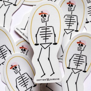 Skeleton Jump Rope Sticker - Jumping Rope, Jump Roping, Jump Rope ...