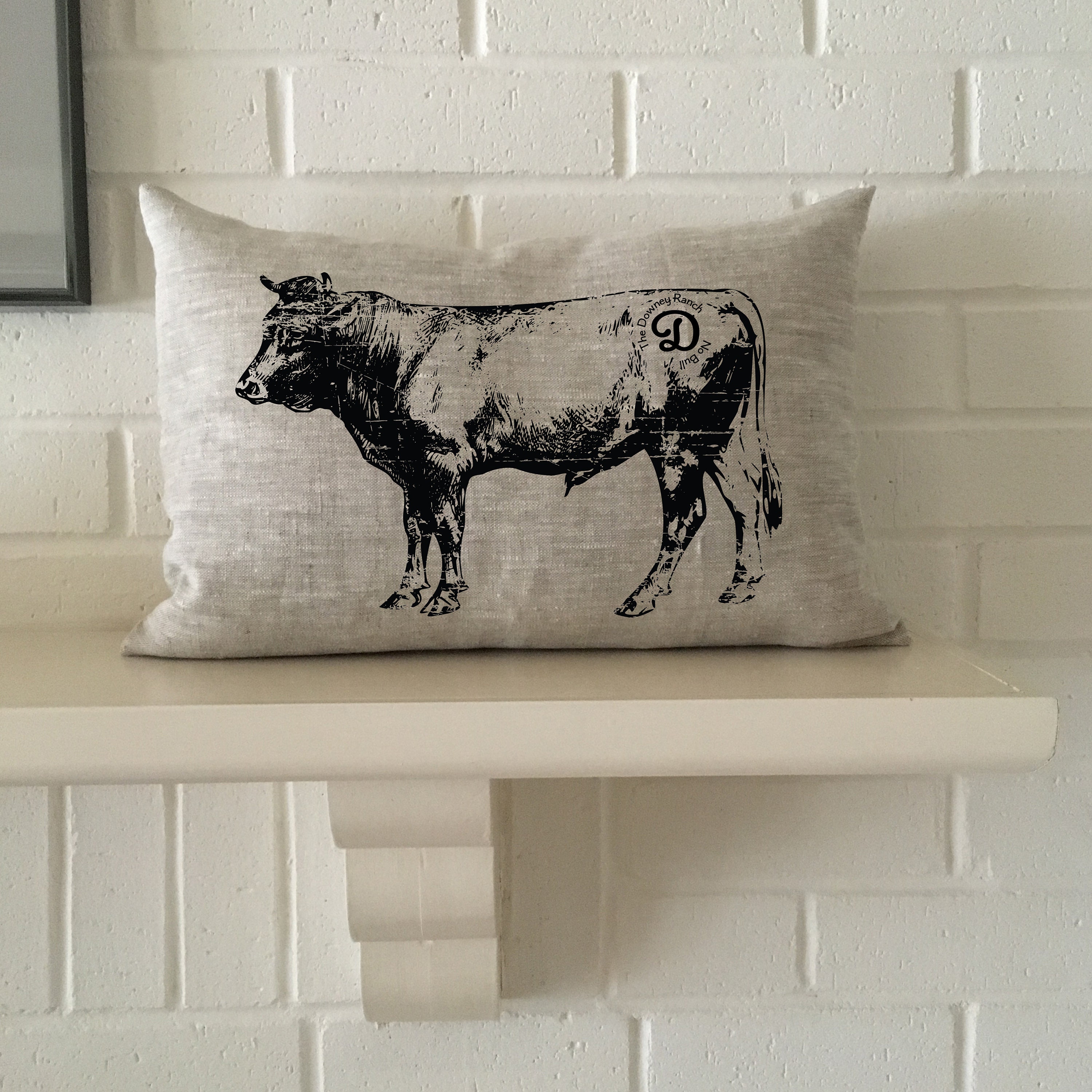 Bull Pillow Personalized With Your Brand for the Cattle - Etsy