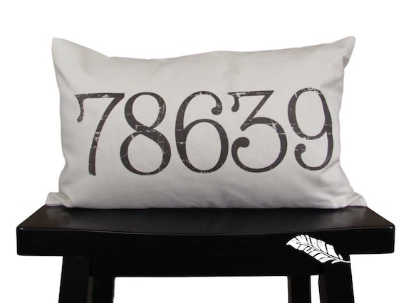 Personalized Zip Code Pillow - Etsy