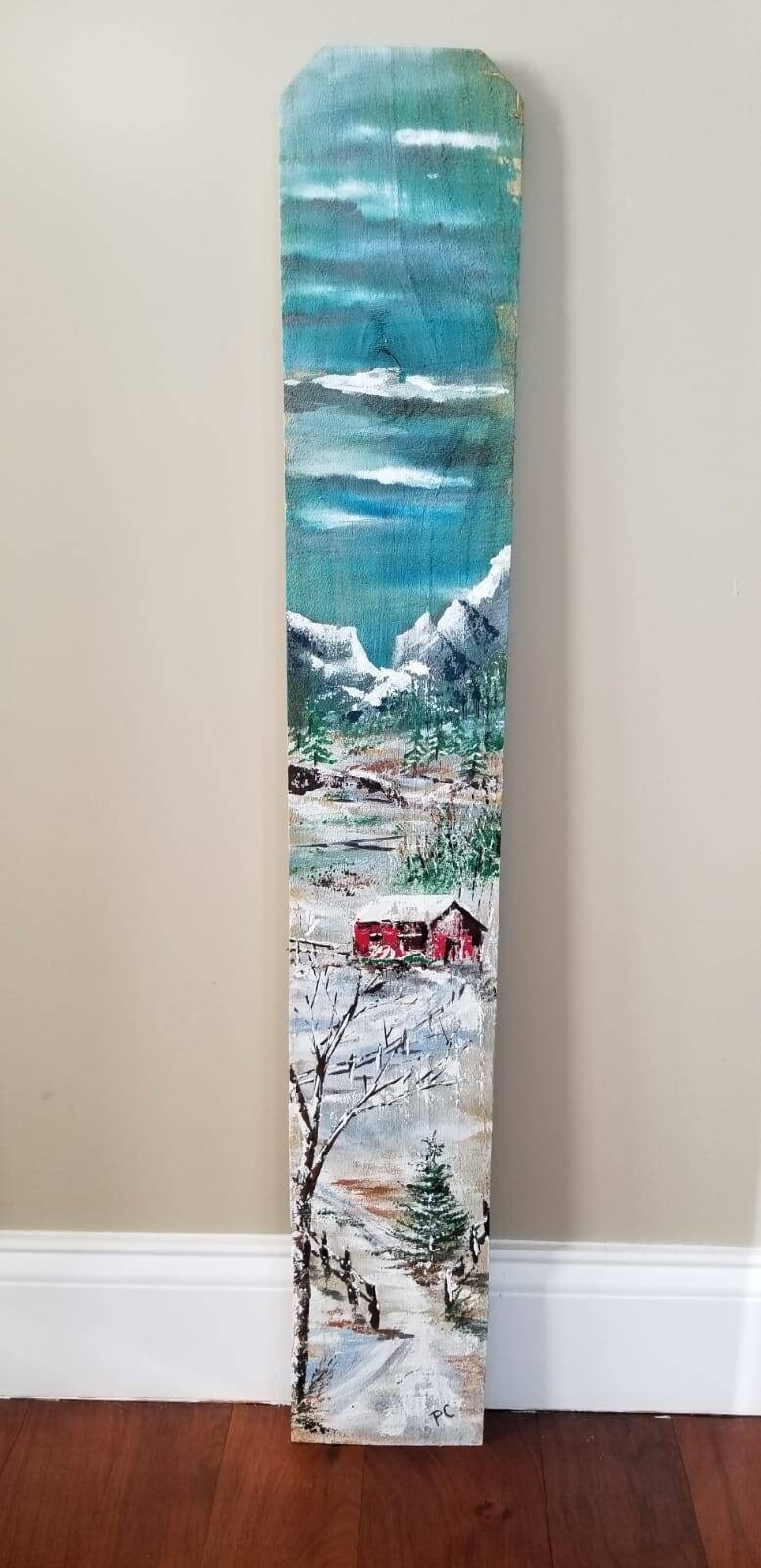 Handpainted Wood - Wooden Plank Board Art - Acrylic Wall Art Decor ...