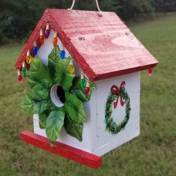 Christmas Birdhouse - Etsy