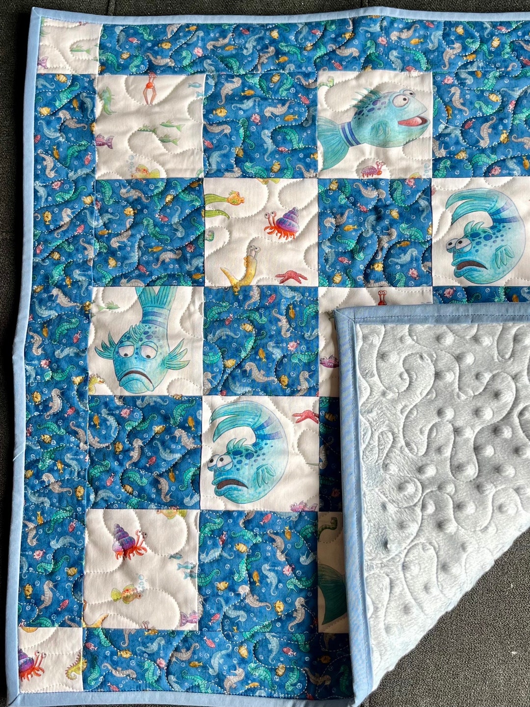 Mini Lovey Quilt Pout Pout Fish, Children, Book, Story, Glub Glub Glub ...