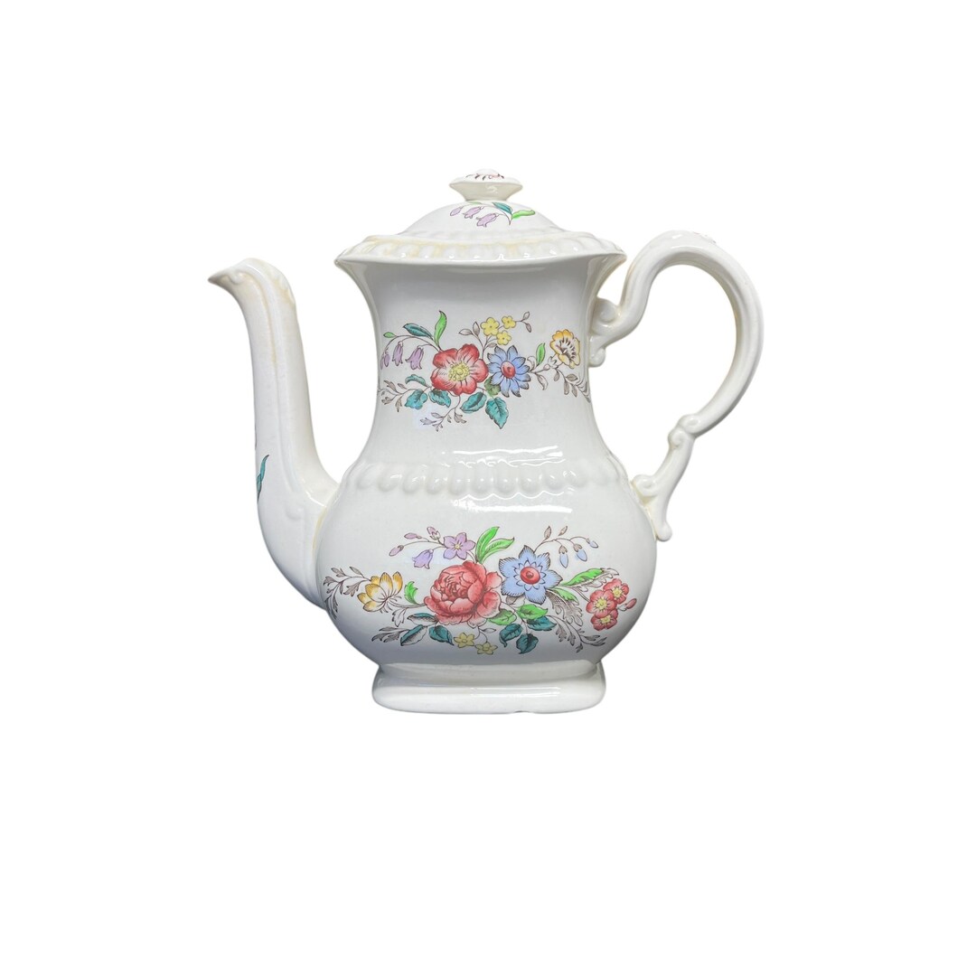 Vintage Spode Teapot Floral Teapot Spode Copeland Collectible English ...