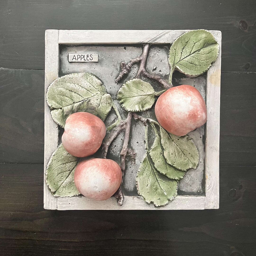 Vintage Wall Hanging 1970s Plaster Fruit Decor Apples Kithen Decor - Etsy