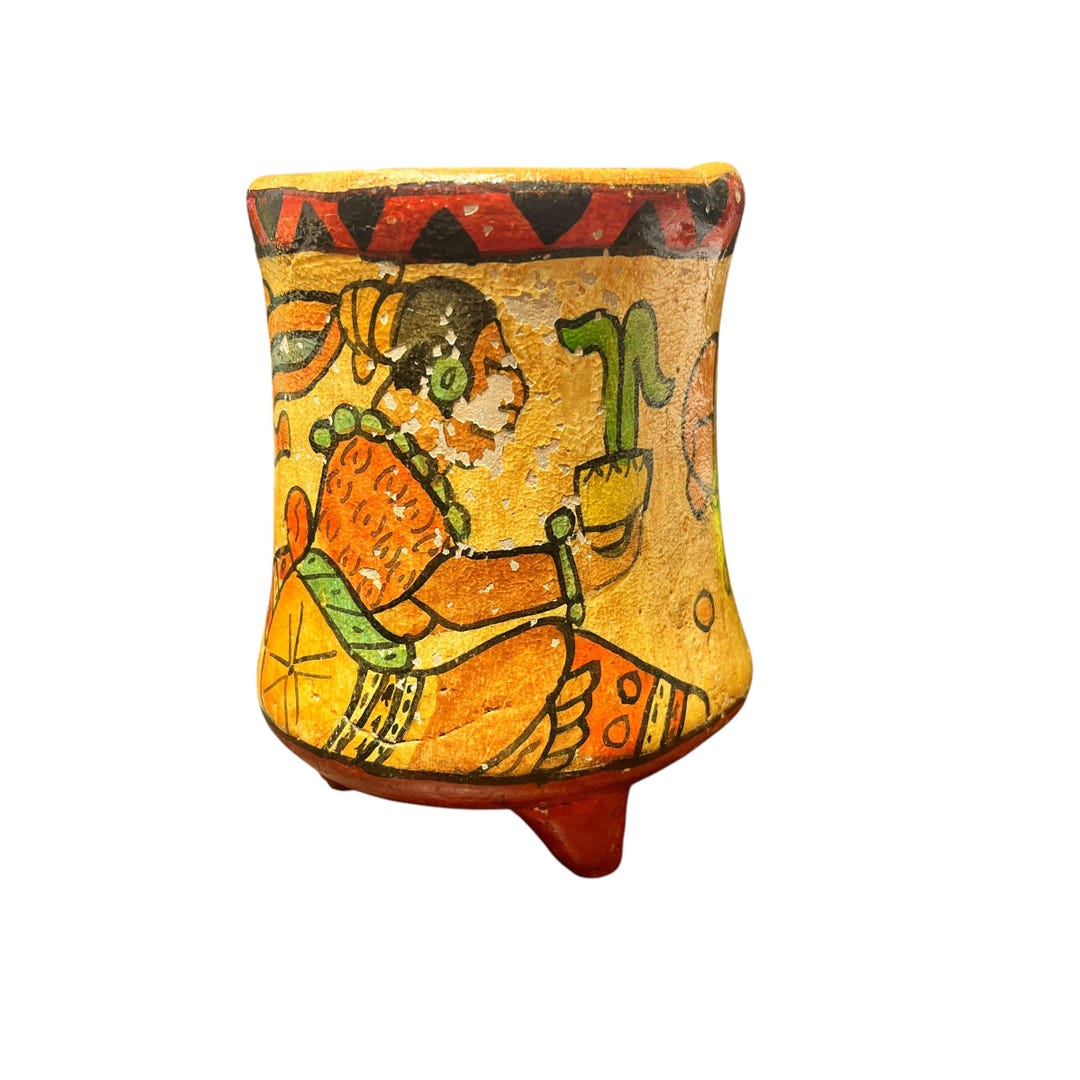 Vintage Pottery Planter Handmade Pottery Redware Planter From Peru ...