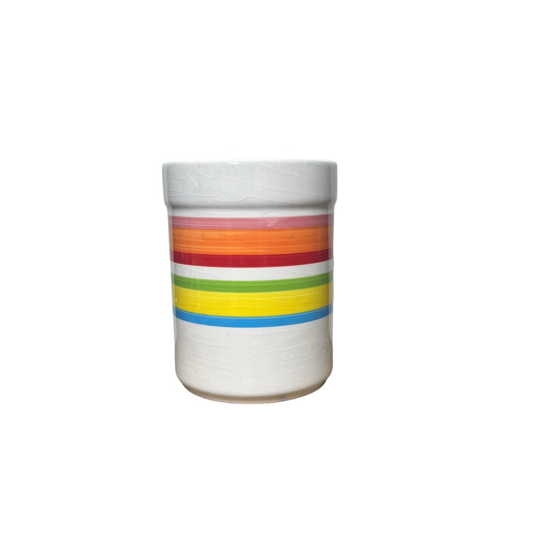 Vintage Utensil Holder Colorful Kitchen Decor Storage Utensil Holder ...