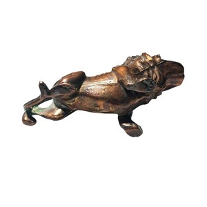 Copper Lion Figure Solid Copper Lion Vintage Home Decor Accent Made in ...