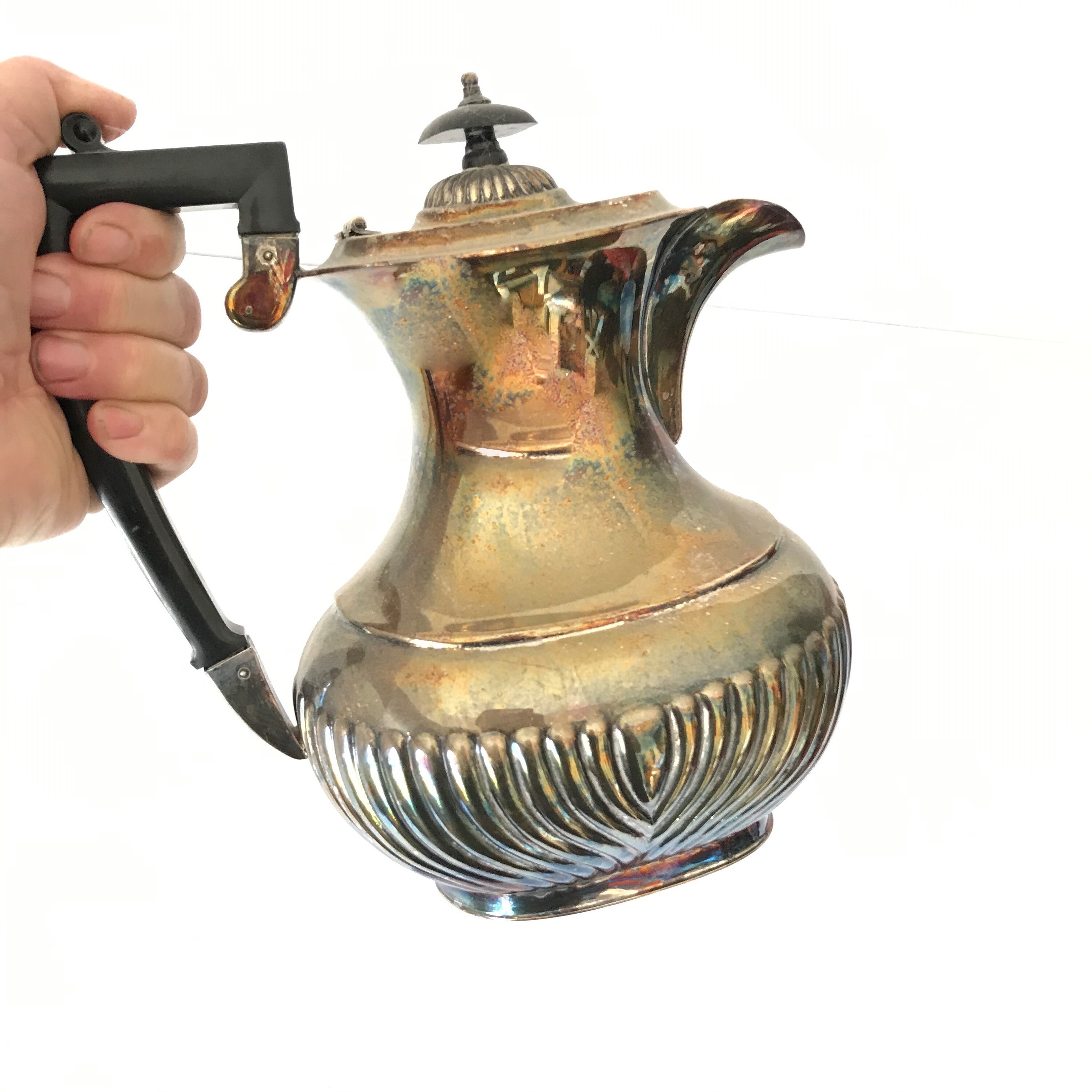 Vintage Silver teapot vintage silver patina teapot Cameo | Etsy