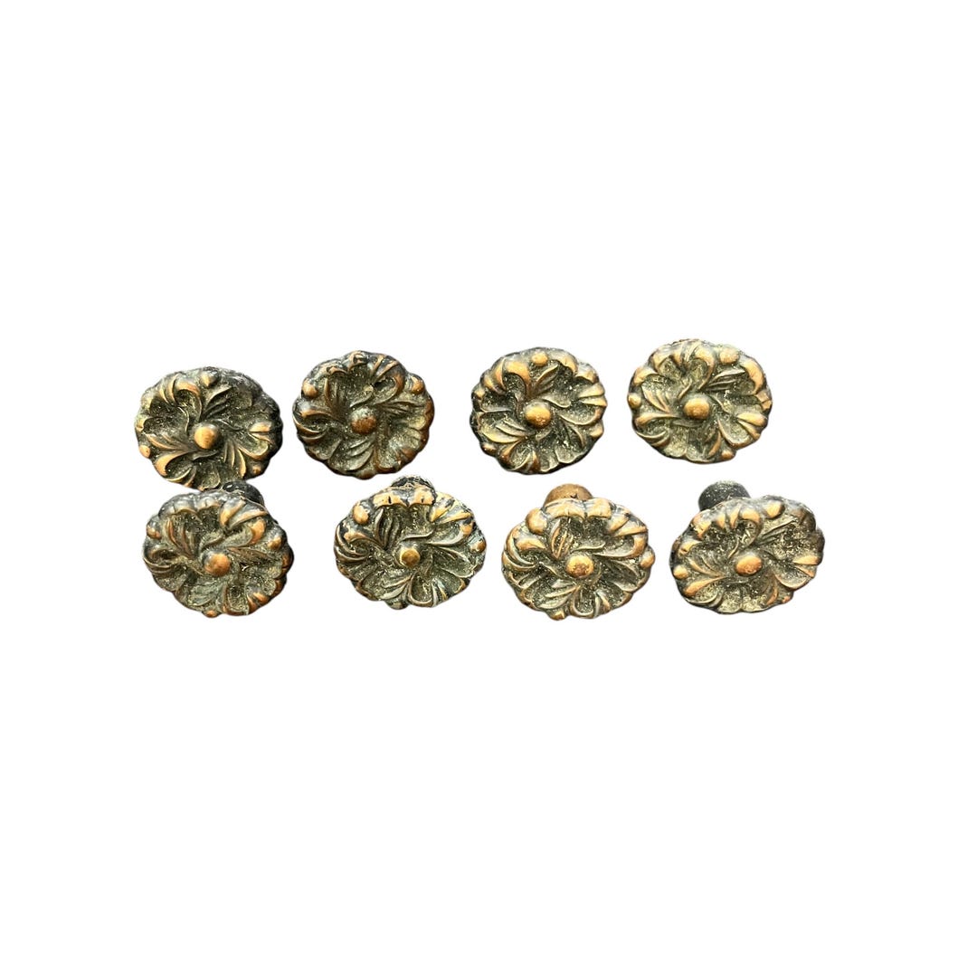 Vintage Pulls Solid Brass Drawer Pull Set of 8 Made in Portugal Large ...