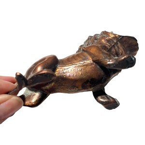 Copper Lion Figure Solid Copper Lion Vintage Home Decor Accent Made in ...