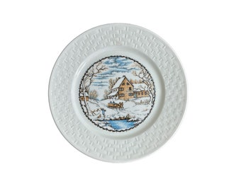Winter Scene Plate - Etsy