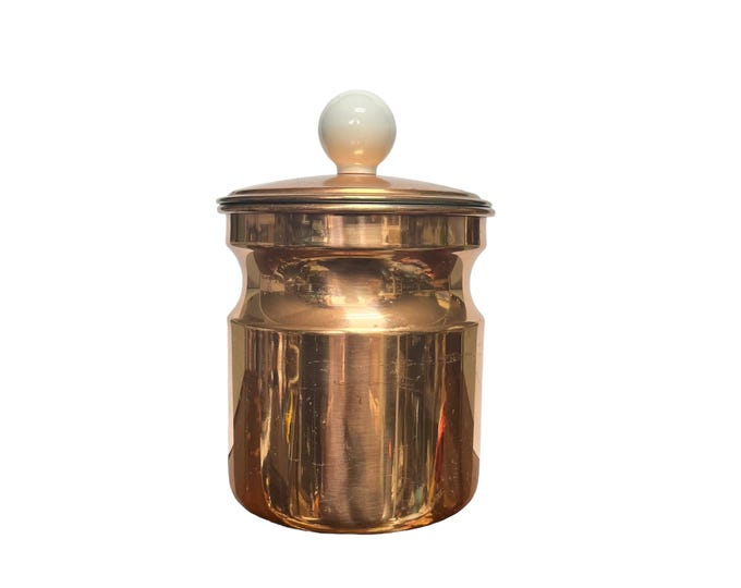 Vintage Copper Container Rustic Copper Kitchen Storage Solid Copper ...
