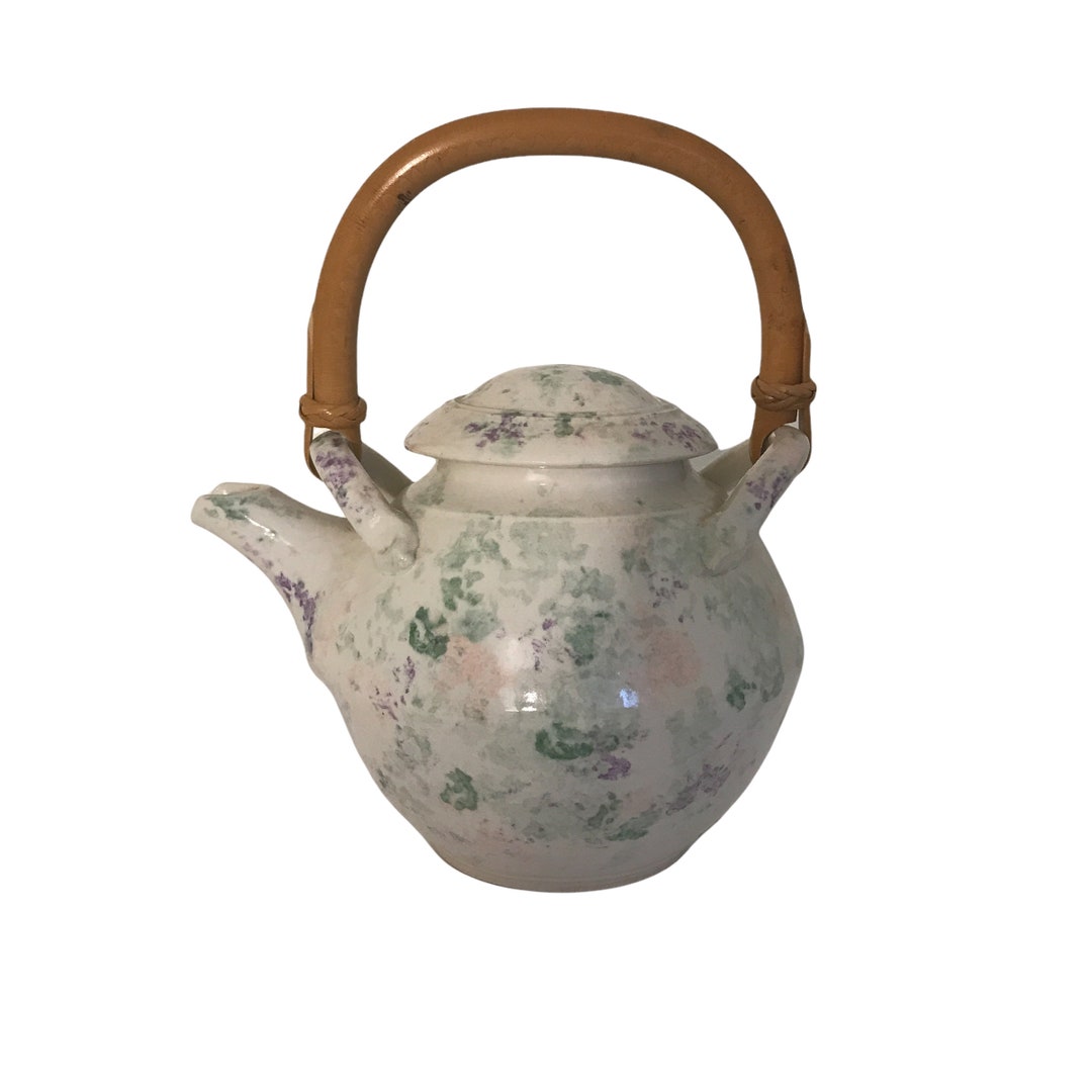Vintage Pottery Teapot Splatter Art Handmade Teapot Medium Teapot ...