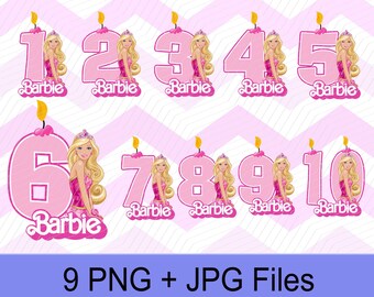 Barbie Numbers Svg - Etsy Finland
