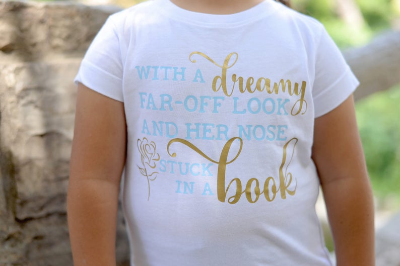With a Dreamy Far off Look and Her Nose Stuck in a Book Shirt | Etsy