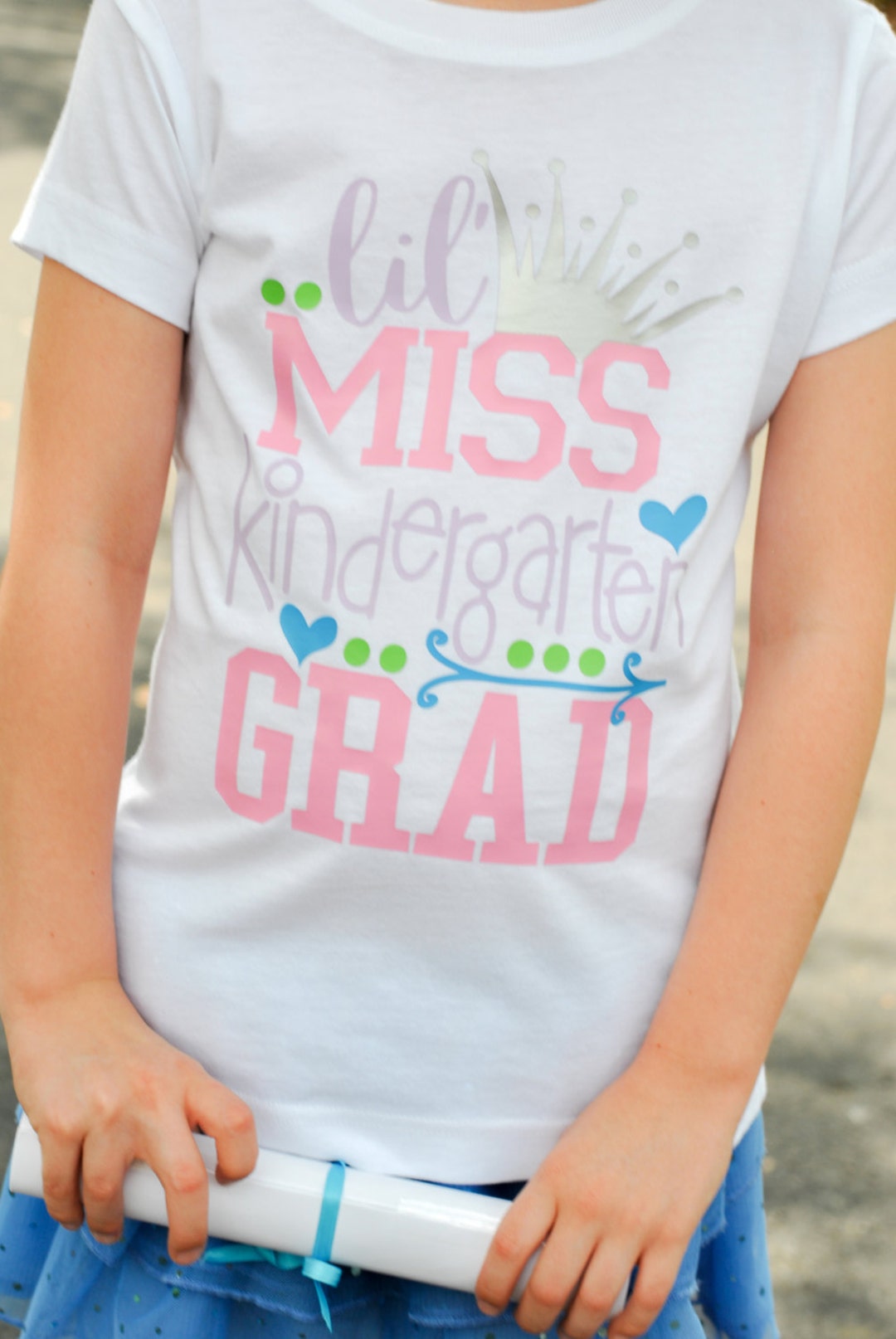 Lil' Miss Kindergarten Grad Shirt or Bodysuit 0-24 Months 2T-16 Girls ...