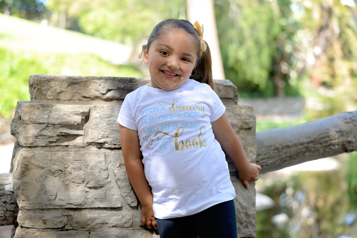With a Dreamy Far Off Look and Her Nose Stuck in a Book Shirt | Etsy