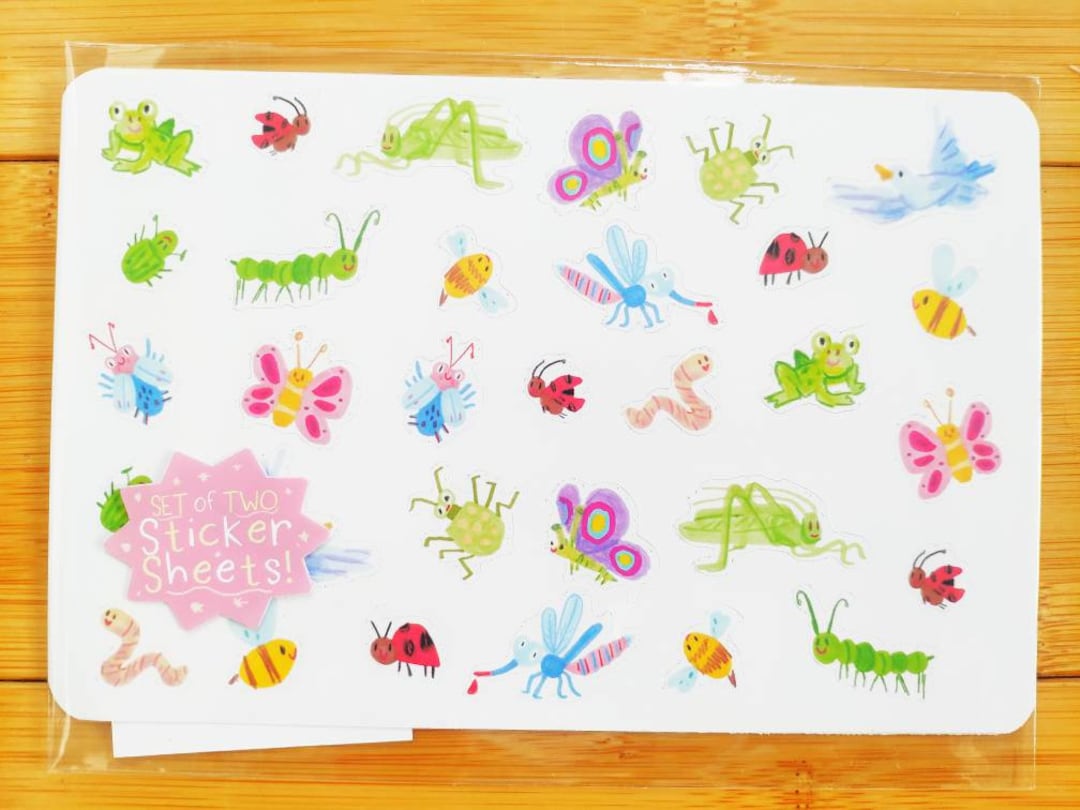 Cute Bugs Handmade Paper Stickers! - Etsy