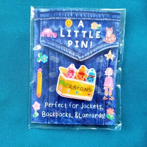 Happy Little Crayons - Handcrafted Pin - Etsy