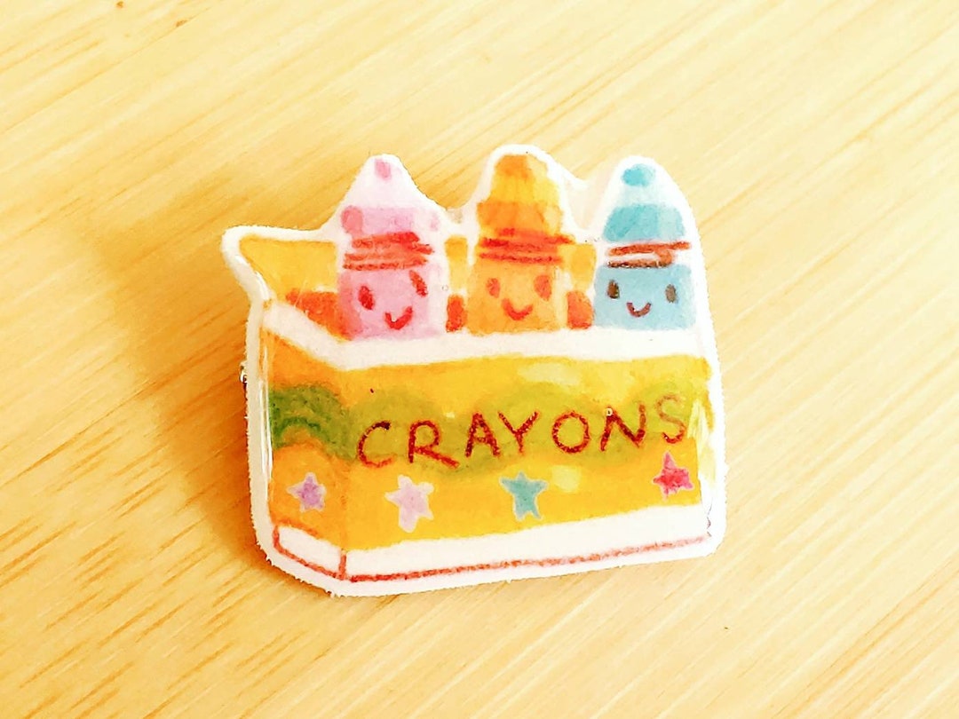 Happy Little Crayons - Handcrafted Pin - Etsy