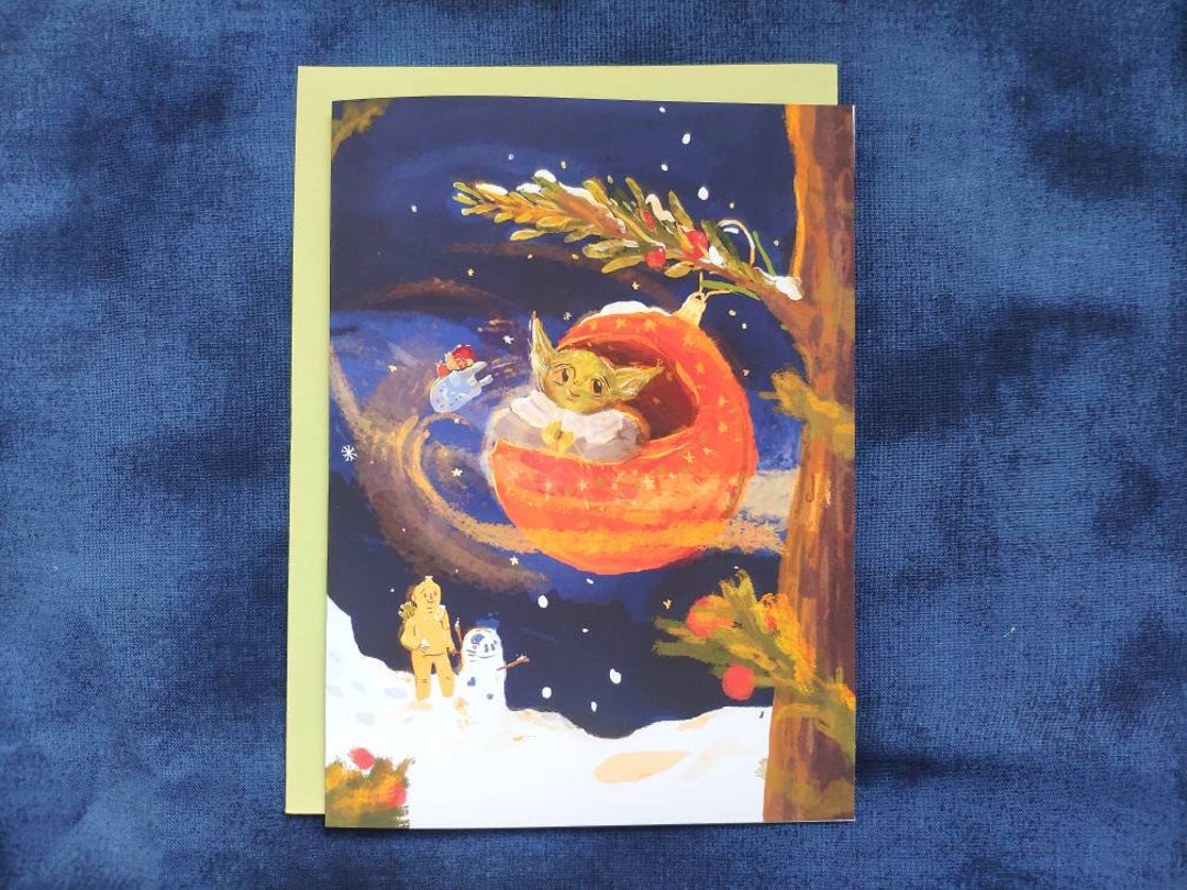 Star Alien Christmas Card - Etsy