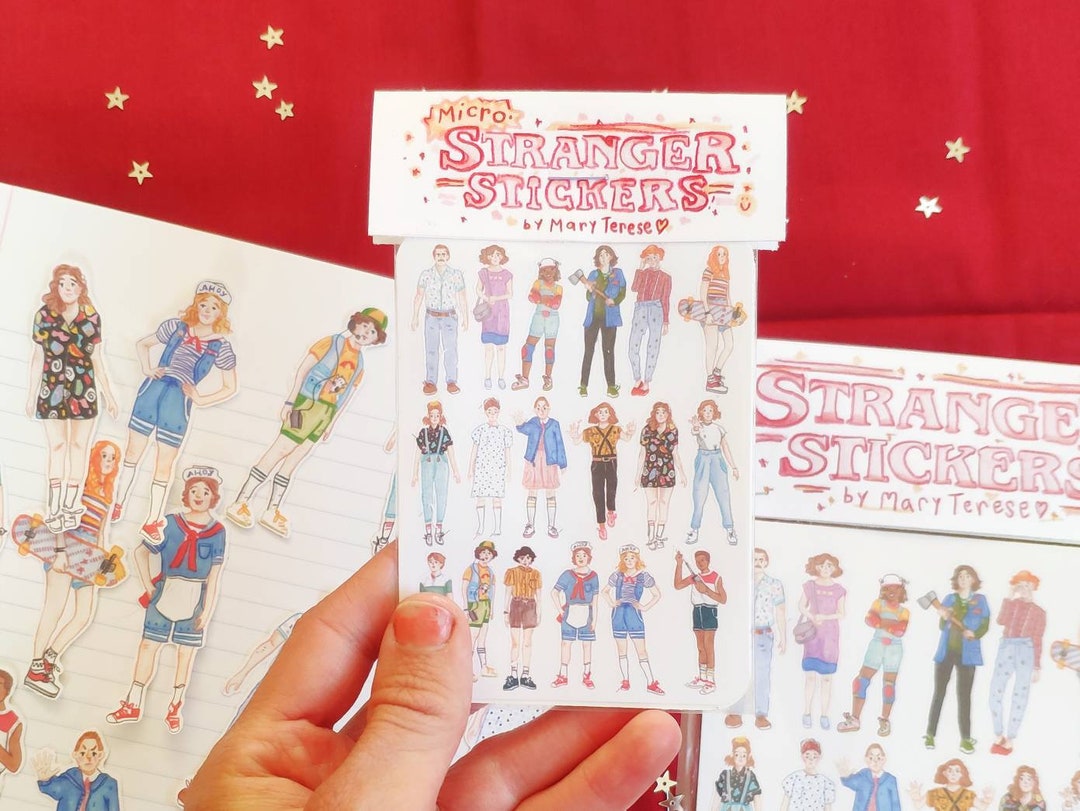 Stranger Things Paper Stickers - Characters! for Planner, Notebook ...