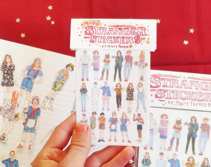 Stranger Things Paper Stickers Characters for Planner, Notebook, Indoor ...