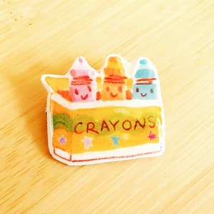 Happy Little Crayons - Handcrafted Pin - Etsy