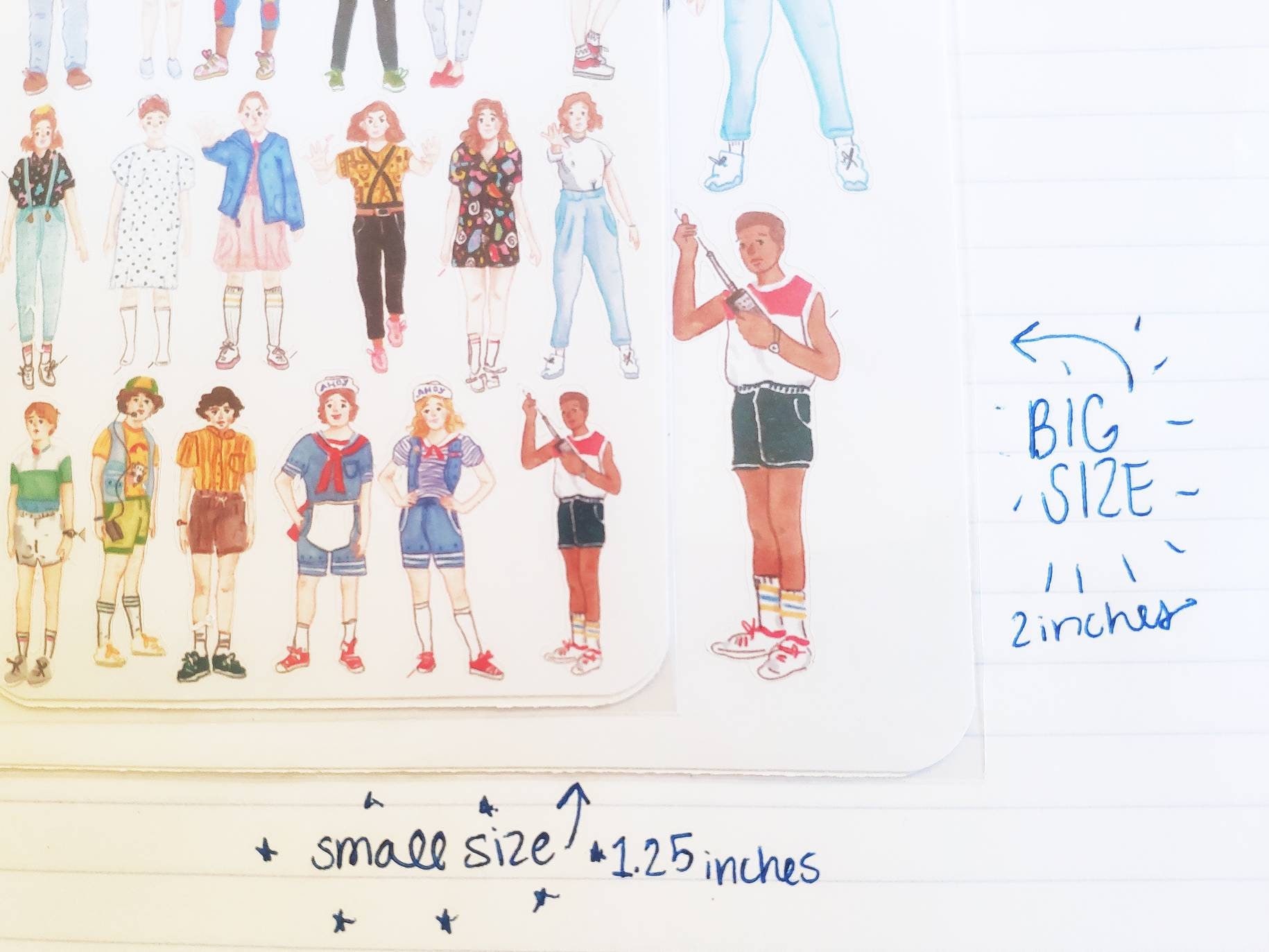 Stranger Things Paper Stickers Characters for Planner - Etsy