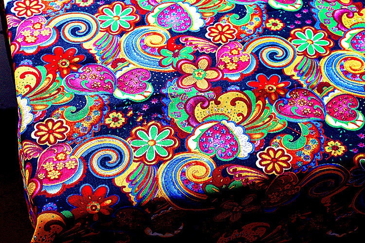 Bohemian Style Linen Cotton Fabric Colorful BOHO Fabric for | Etsy