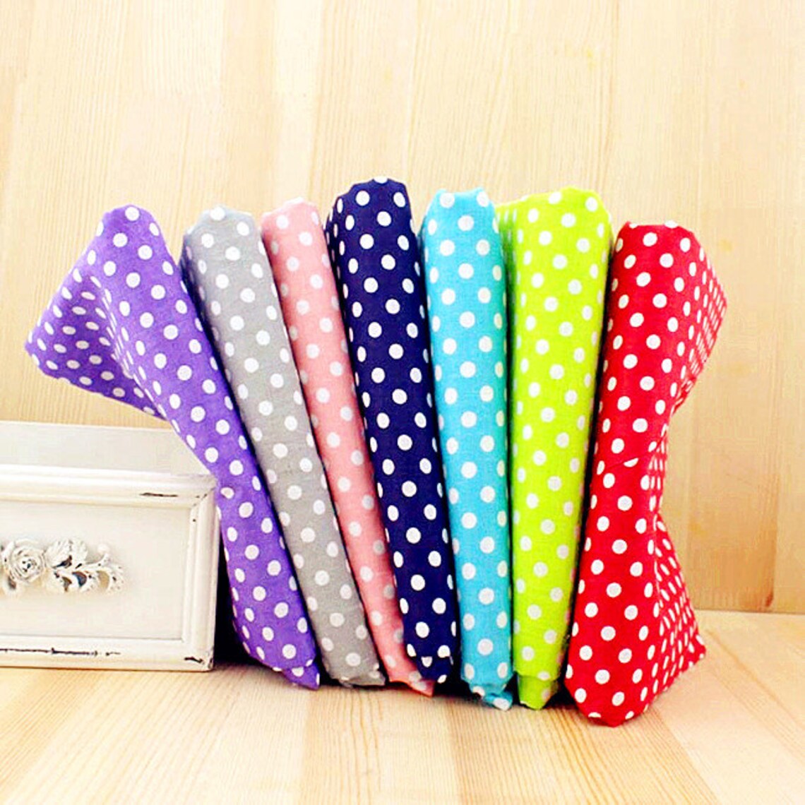 Bundle Polka Dots Fabric Cotton Fabric Sets for 7 Each - Etsy