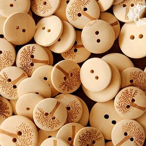 30pcs Wholesale Tree Wood Buttons Natural Wooden Buttons 20mm - Etsy