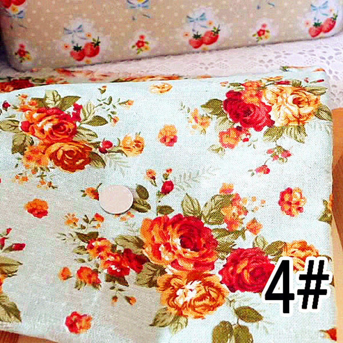 Vintage Flower Fabric Cotton Linen Fabric Shabby Chic Rose - Etsy