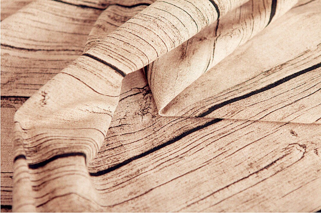 Vintage Wood Grain Linen Cotton Fabric Retro Tree Bark Fabric - Etsy