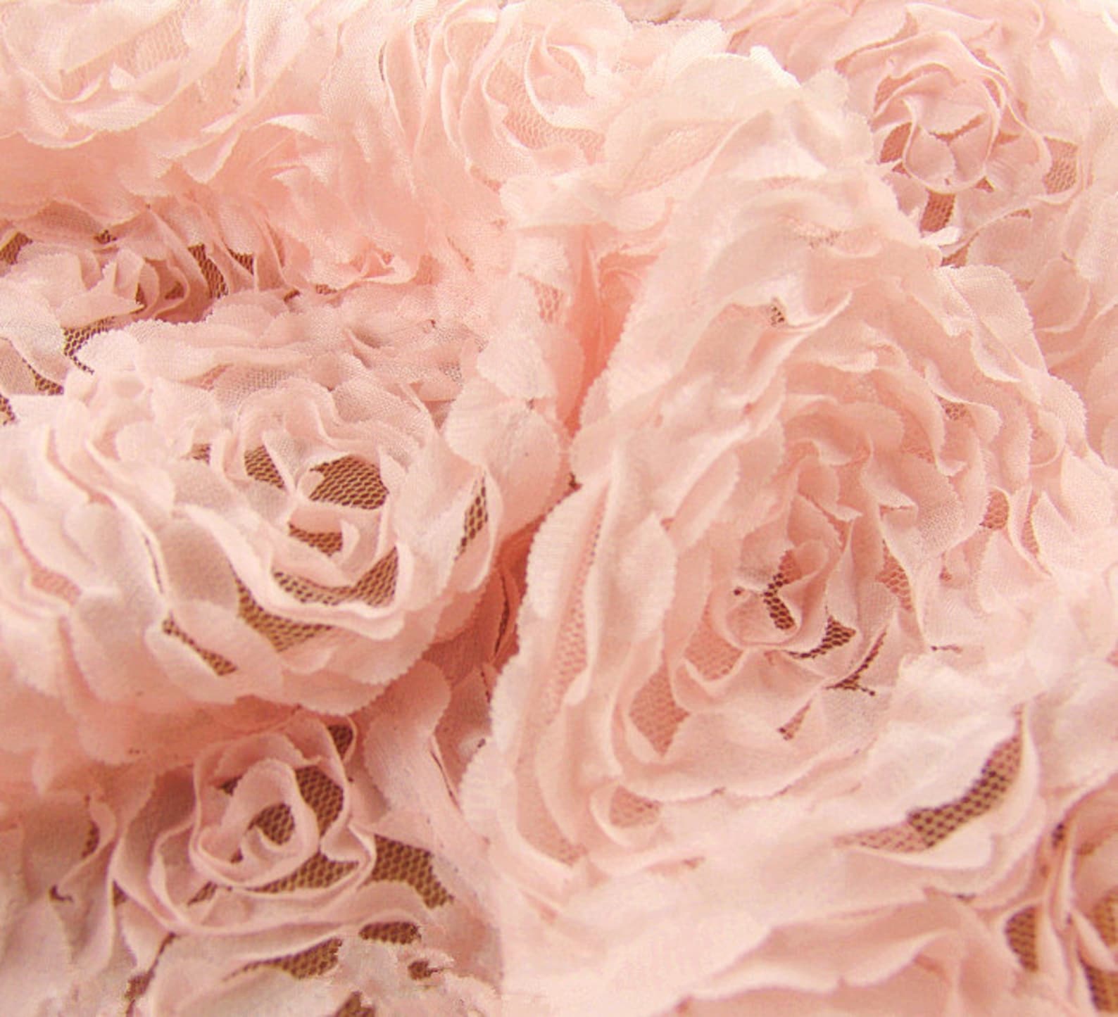 Large Flower Lace Fabric 3D Floral Lace Pink Lace Wedding | Etsy