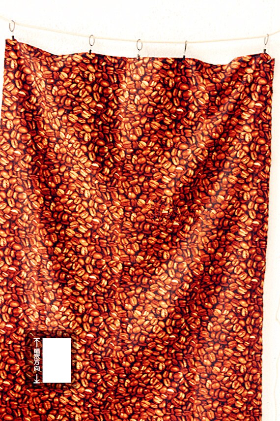 Vintage Coffee Bean Cotton Linen Fabric Shabby Chic Beans | Etsy