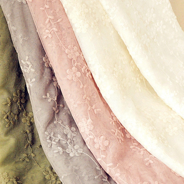 Flower Lace Fabric - Etsy